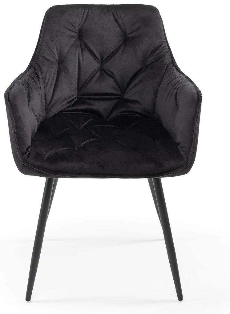 Čalouněné Židle Santos Černá Velvet