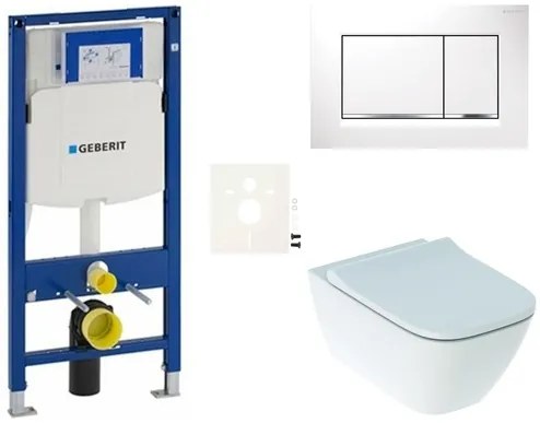 Cenově zvýhodněný závěsný WC set Geberit do lehkých stěn / předstěnová montáž+ WC Geberit Smyle SIKOGESSMS30