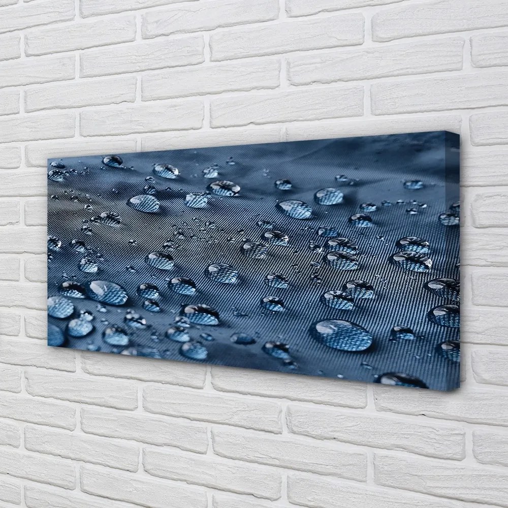 Obrazy na plátně Vodní kapky makro 140x70 cm