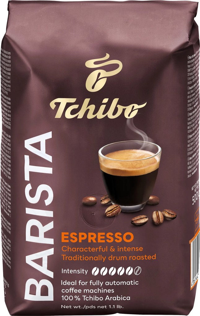 Tchibo - Barista Espresso – 10 x 500 g zrnkové kávy - Intenzita: 5/6