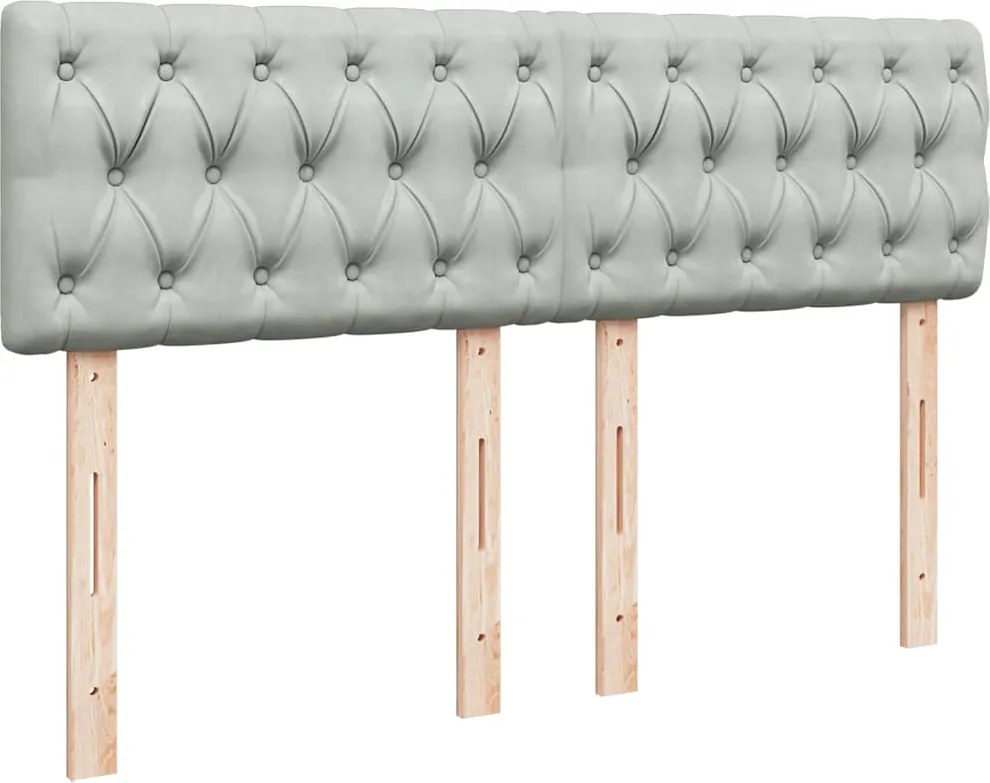 Box spring postel s matrací světle šedá 140x190 cm samet 3287740