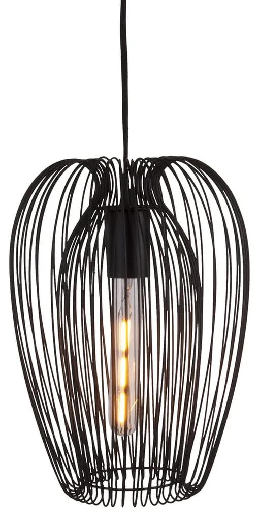 LEITMOTIV Závěsná lampa Lucid Iron – černá 33 cm x 22 cm