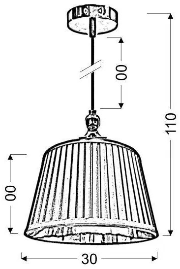 Lustr na lanku AMORE 1xE27/60W/230V černá