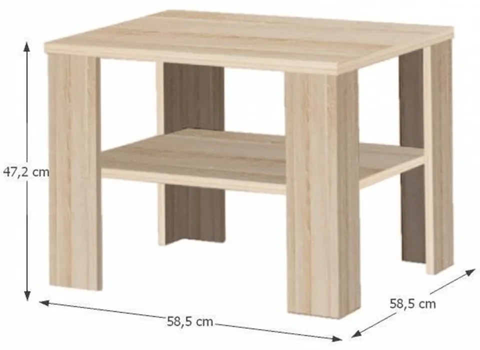 Kondela Konferenční stolek, dub sonoma, INTERSYS 21