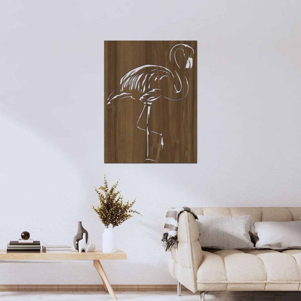 dřevo života Dřevěný obraz PLAMEŇÁK Rozměry (cm): 40x52, Barevný vzor: Světlý dub