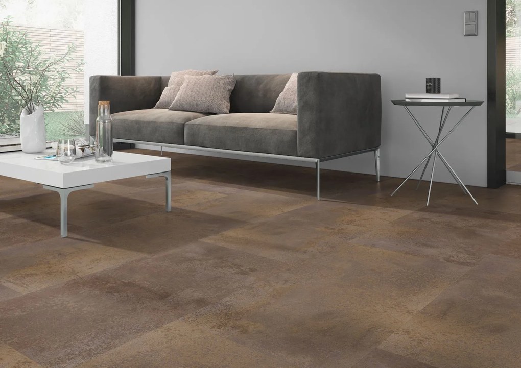Vinylová podlaha lepená ECO 55 076 Oxyde Bronze Red, 914,4 x 457,2 mm, Oneflor