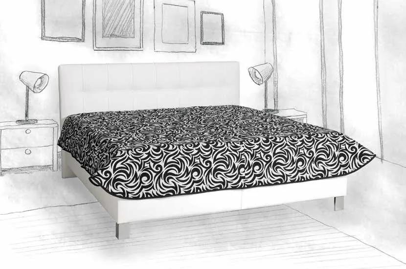 Čalouněná postel Elsa, 160x200cm, bílá