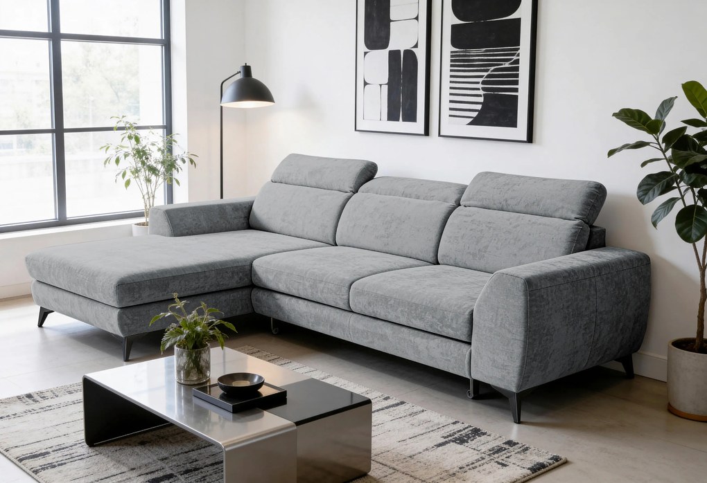 XXXLutz ROHOVÁ SEDAČKA, textil, antracitová MID.YOU - Sedací soupravy - 000694011009