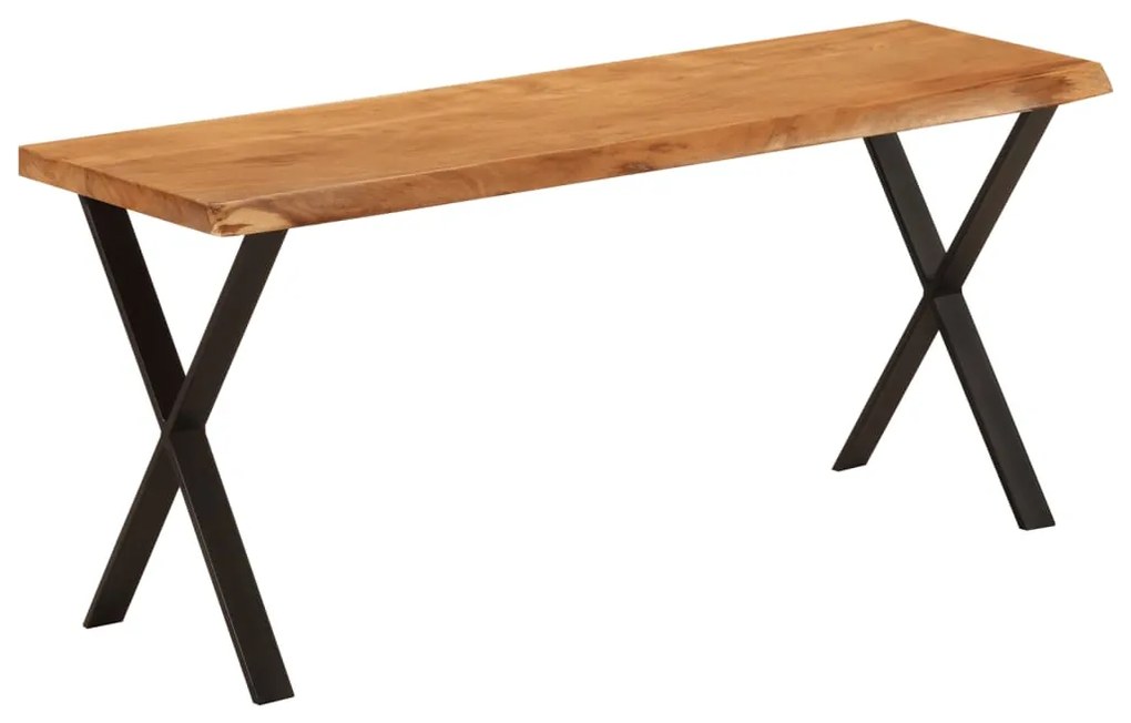 Lavice s živou hranou 105 cm masivní akáciové dřevo