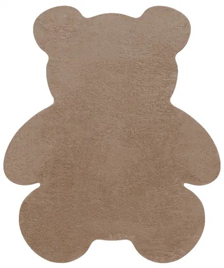 Kusový koberec SHAPE 3146 Medvídek protiskluzový vhodný k praní shaggy camel béžový Rozměr: 80x96 cm