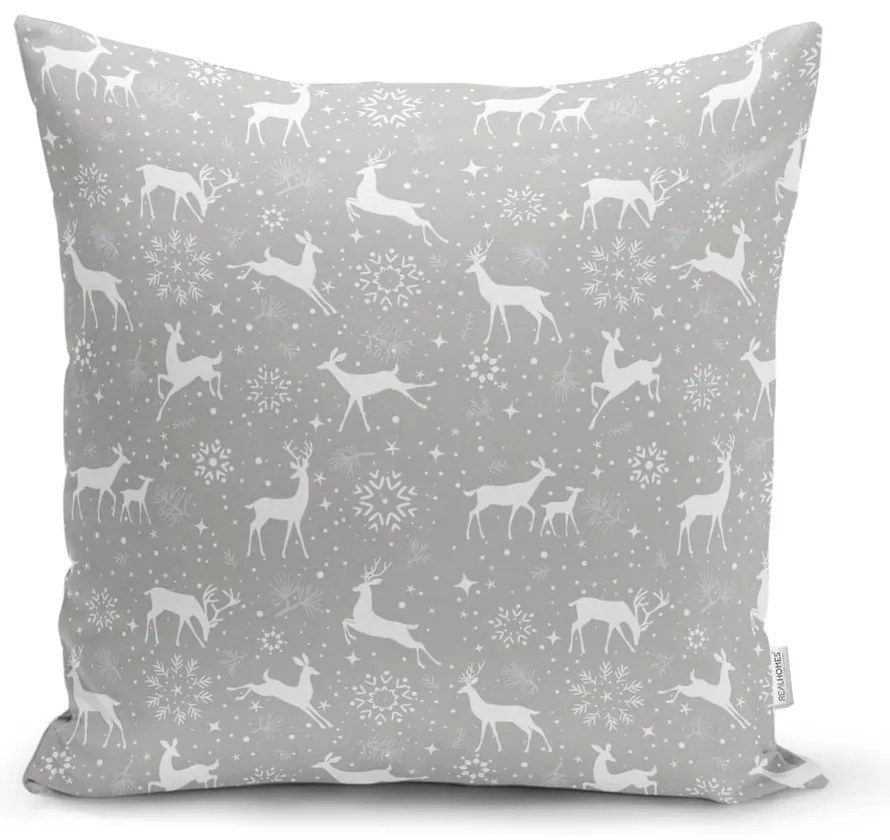 Sada 4 vánočních povlaků na polštář a běhounu na stůl Minimalist Cushion Covers Snowflakes