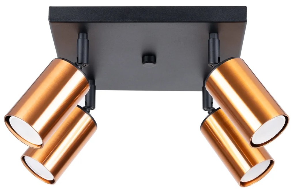 Sollux Lighting Stropní svítidlo WINX 4 černá/měděná