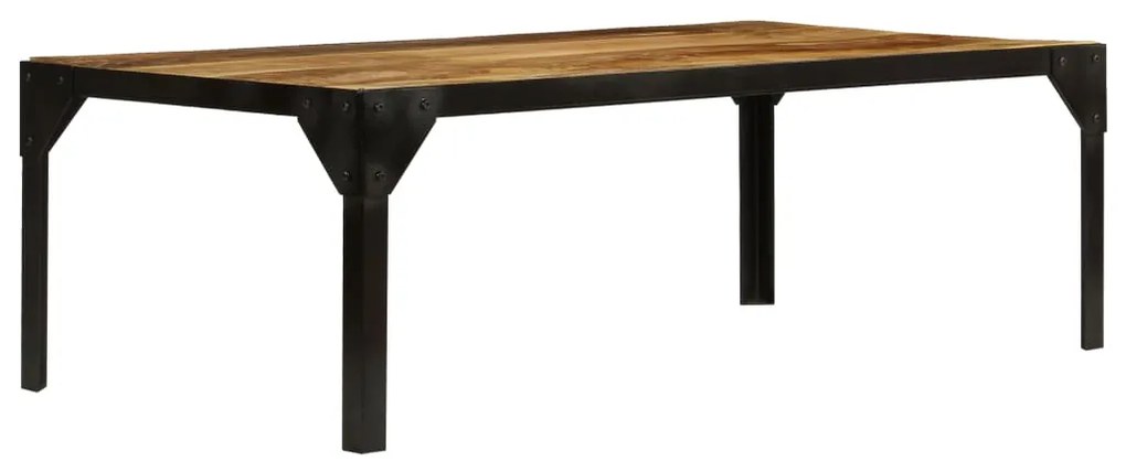 Konferenční stolek 110 cm masivní hrubý mangovník a ocel - Default Title