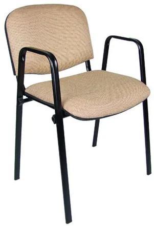 Konferenční židle ISO s područkami C24 - hnědo/béžová