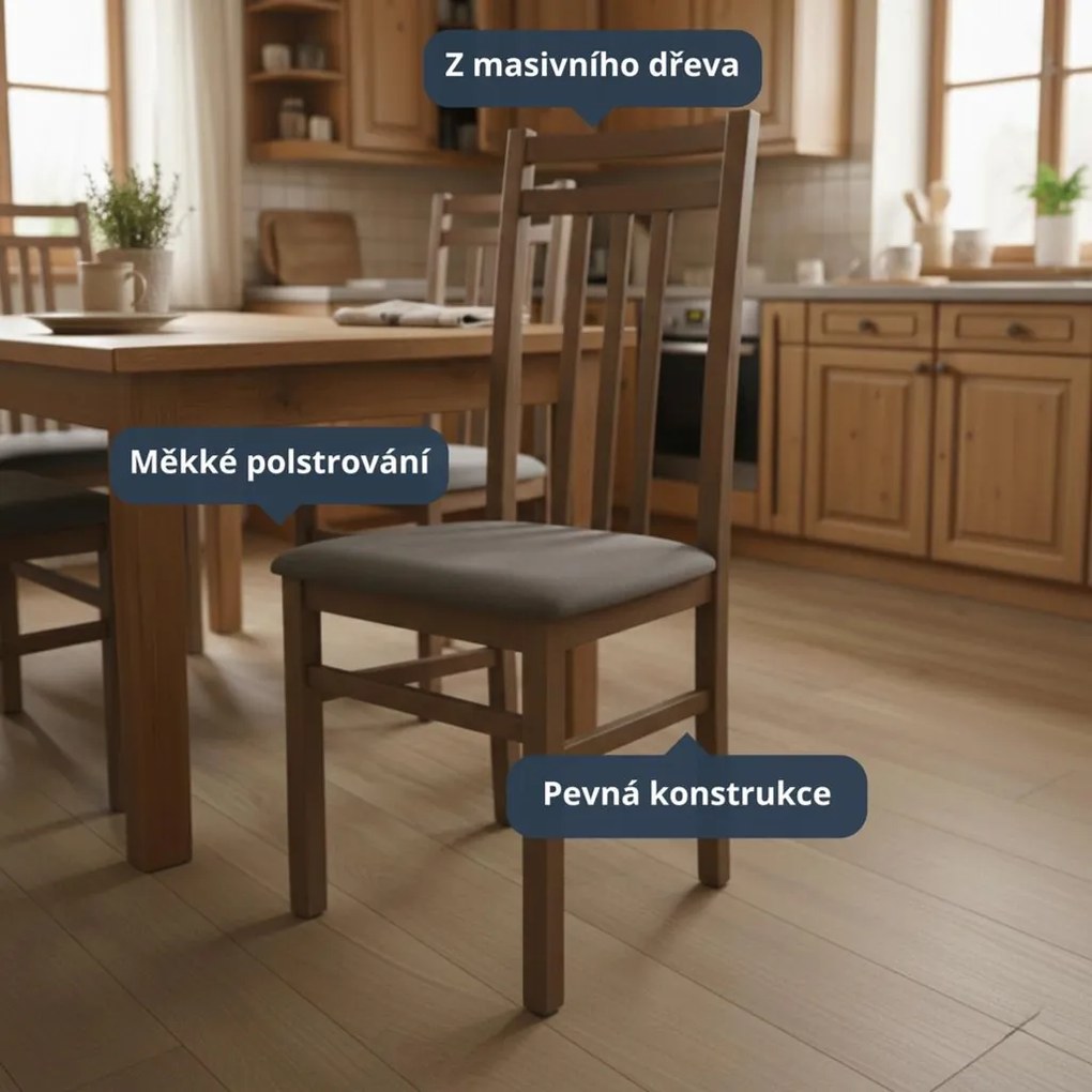 Stima Židle LOTY černá (lak) VELVET šedá 60