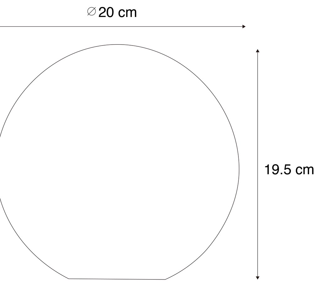 Vánoční stolní lampa zlatá 20 cm včetně LED - Lua