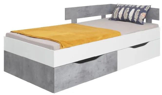 Dětská postel Sigma SI15, bílý lux/beton Zvolte možnost matrace: Bez matrace