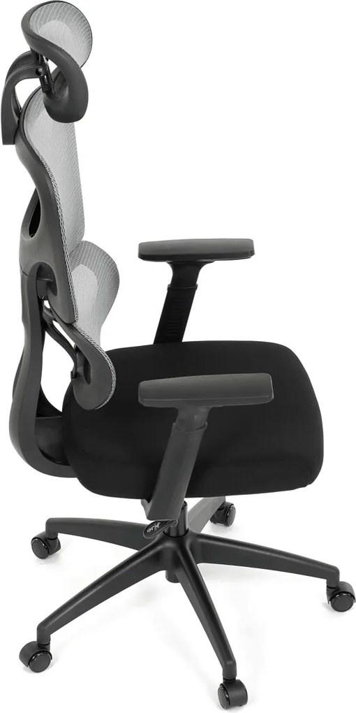 Ergonomická kancelářská židle LEXON - šedá síťovina