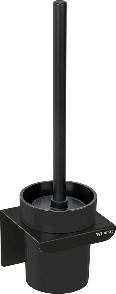 Silikonový WC kartáč, nástěnný LIZAN, WENKO, černý