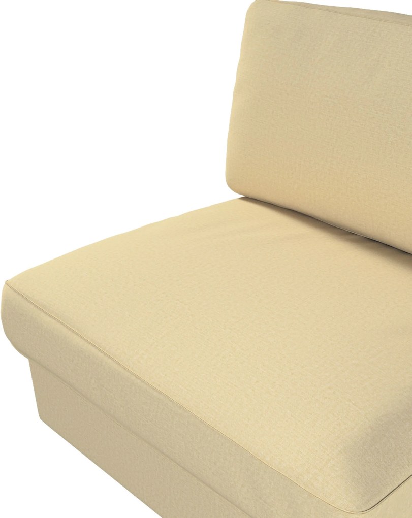 Potah na neskládací křeslo IKEA Kivik barva béžová látka lesklé, pletený vzor
