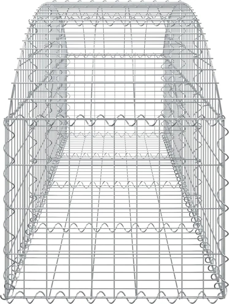 Klenutý gabionový koš 200 x 50 x 40/60 cm pozinkované železo 153472