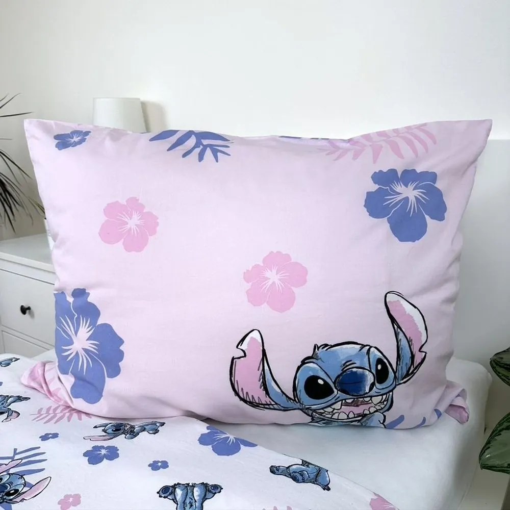 Jerry Fabrics Povlečení Lilo a Stitch Pink - Lilo a Stitch - růžová | 140 x 200 cm / 70 x 90 cm