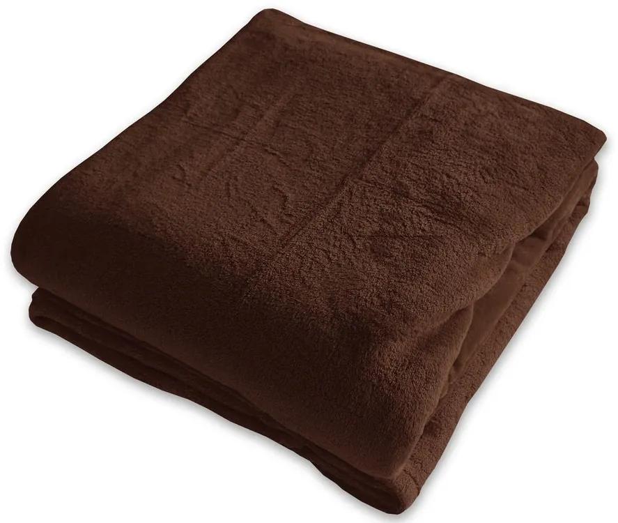 Homeville deka mikroplyš 150x200 cm tmavě hnědá