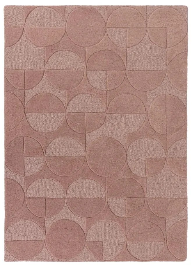 Růžový vlněný koberec Flair Rugs Gigi, 160 x 230 cm