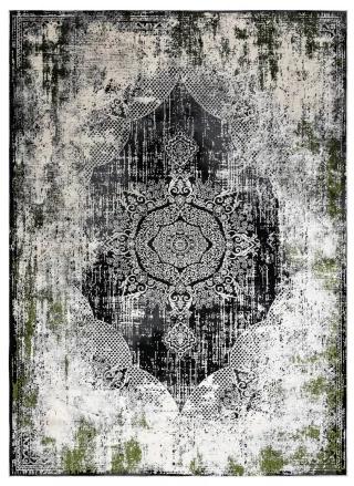 Moderní koberec VINCI 1516 Růžice vintage Strukturální slonová kost velikost 160x220 cm | krásné koberce cz