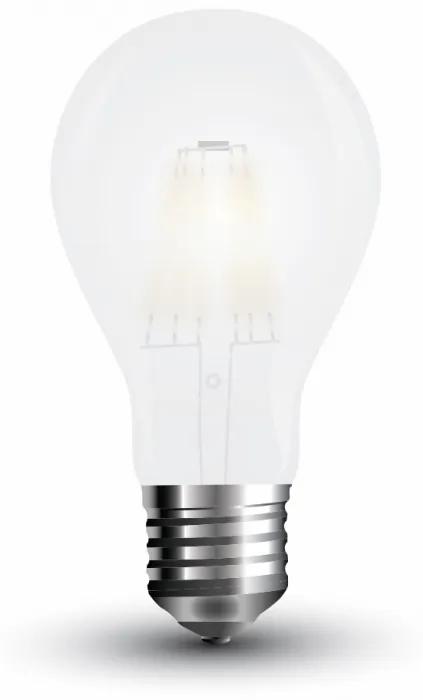 V-TAC LED Filament žárovka matná A60 4W/230V/E27/6400K/350Lm/300°/A+
