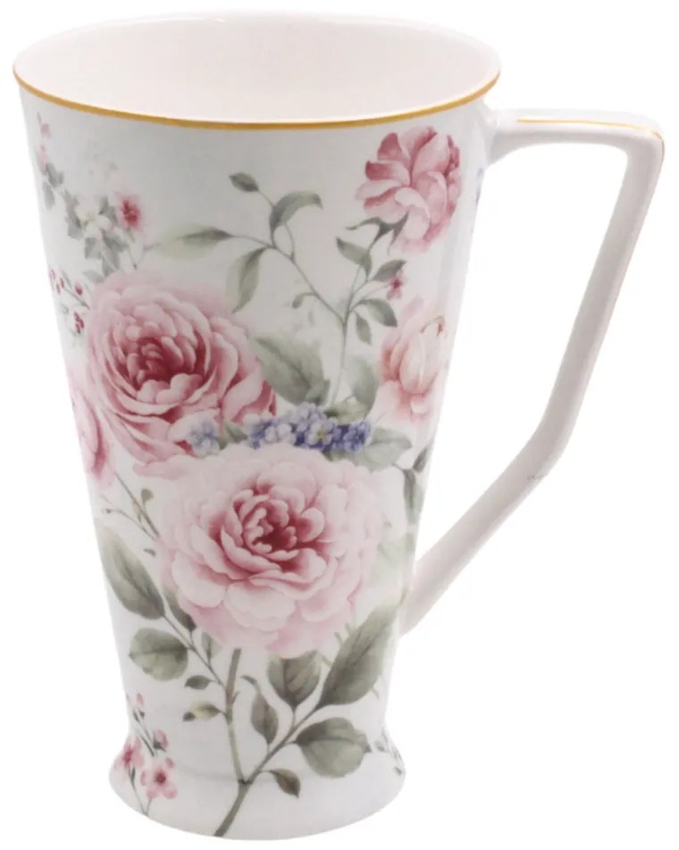 HOME ELEMENTS Hrnek porcelánový 500 ml, Růže