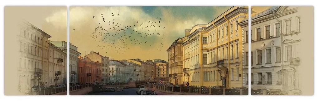 Obraz - Řeka Moyka, Petrohrad, Rusko (170x50 cm)
