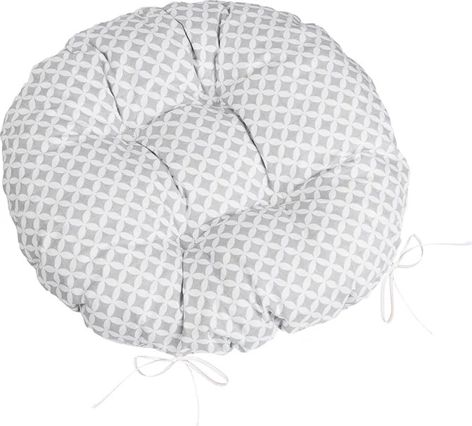Bellatex Sedák Adéla prošívaný kulatý Šedá,Bílá 40 cm, (průměr)