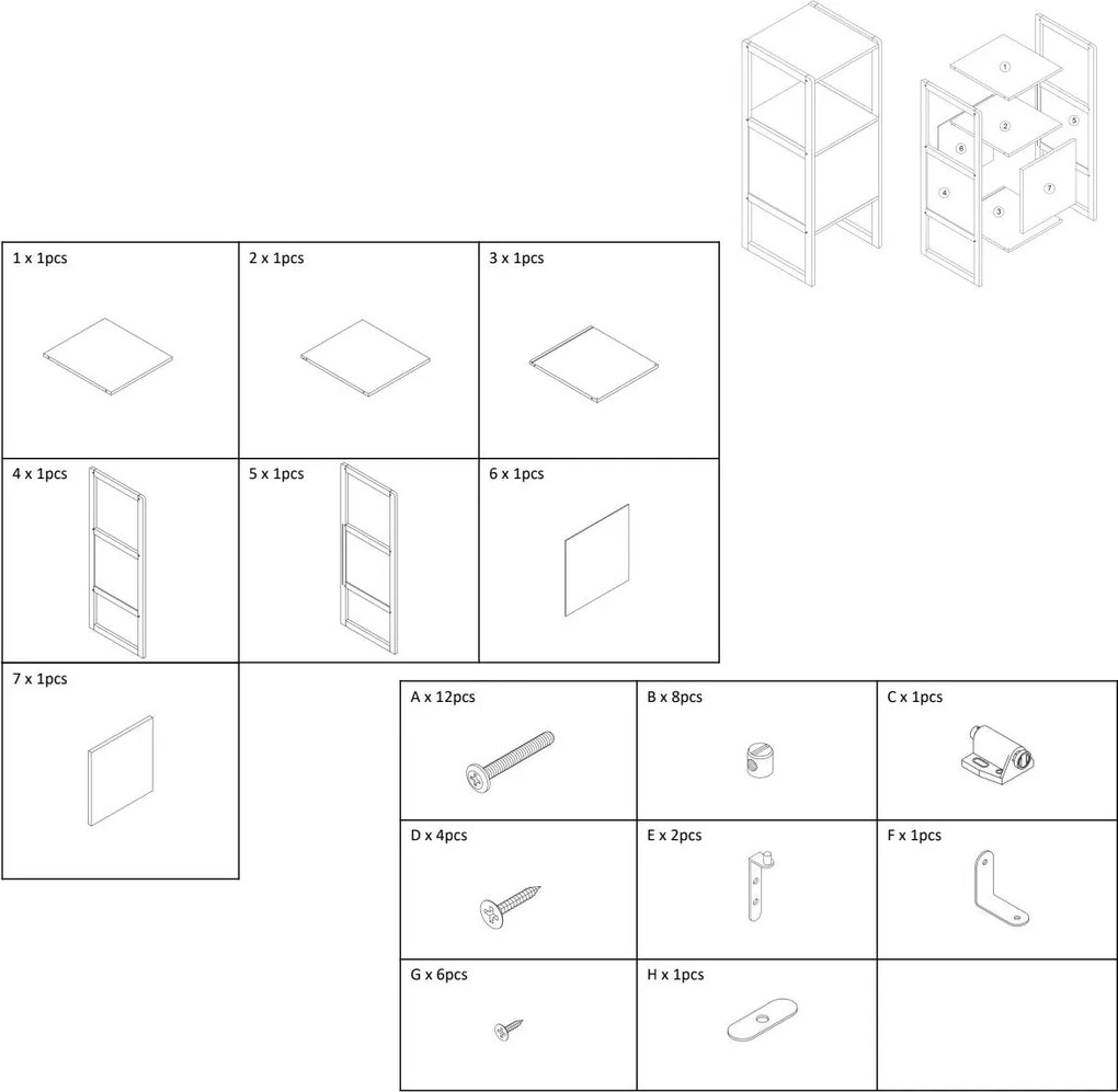 Skříňka do koupelny NATUREO, 33 x 33 x 80 cm