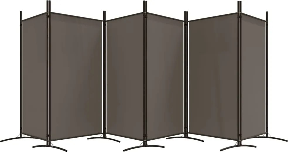 vidaXL 6dílný paraván 520x180 cm textil [350273] Barva: antracitová