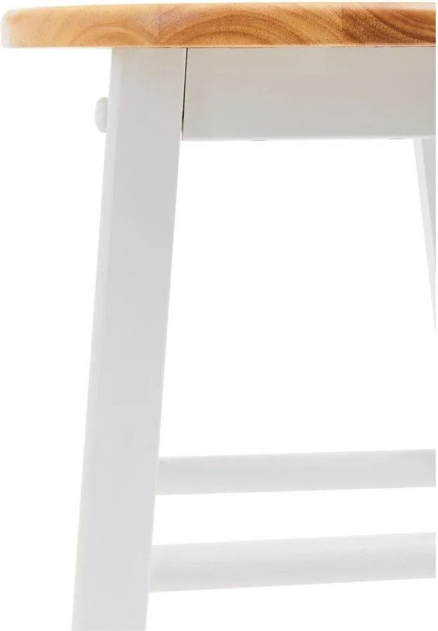 Bílá/v přírodní barvě barová stolička z kaučukového dřeva (výška sedáku 74 cm) Chester – Premier Housewares
