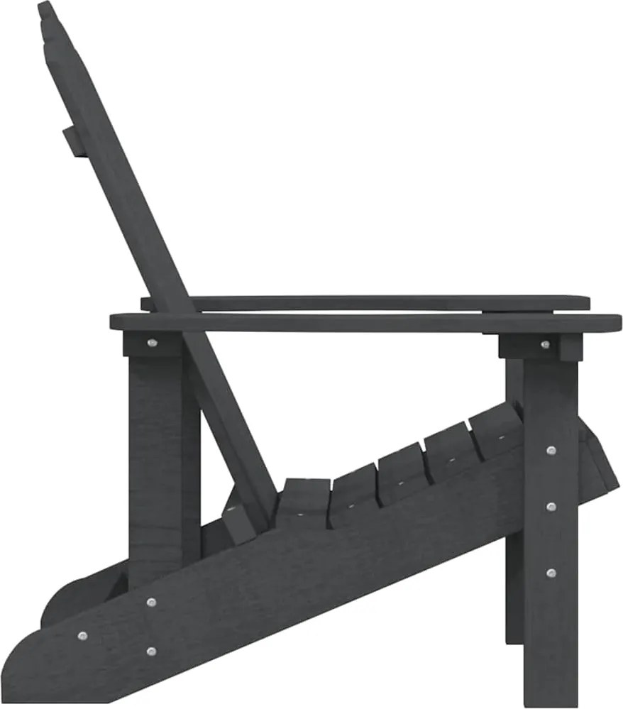 Zahradní křeslo Adirondack HDPE antracitové 318638