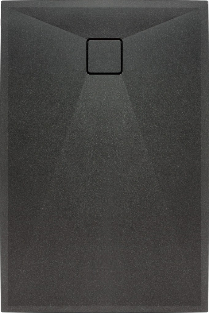 Deante Correo, obdélníková granitová sprchová vanička 140x90x4, 5cm, grafitová metalíza, DEA-KQR_G47B