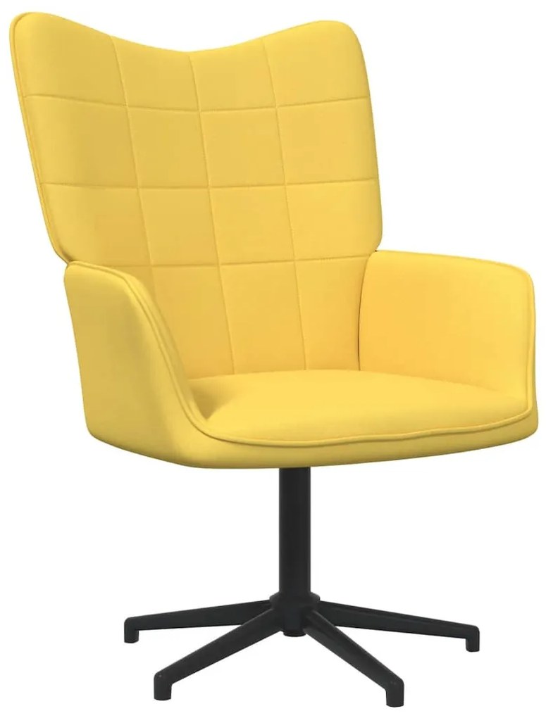 327970 vidaXL Relaxační židle hořčicově žlutá textil