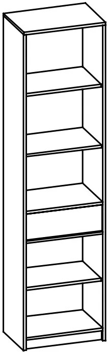 Vysoká skříňka TIPS 2D1S dub sonoma/bílá mat