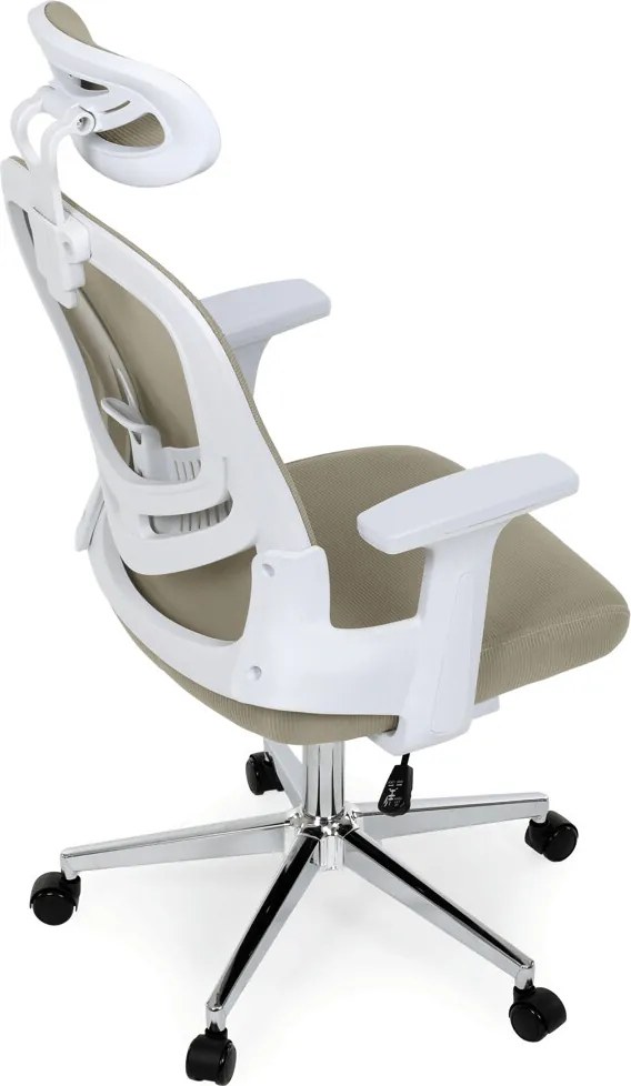Ergonomická kancelářská židle EMILIE - béžová síťovina