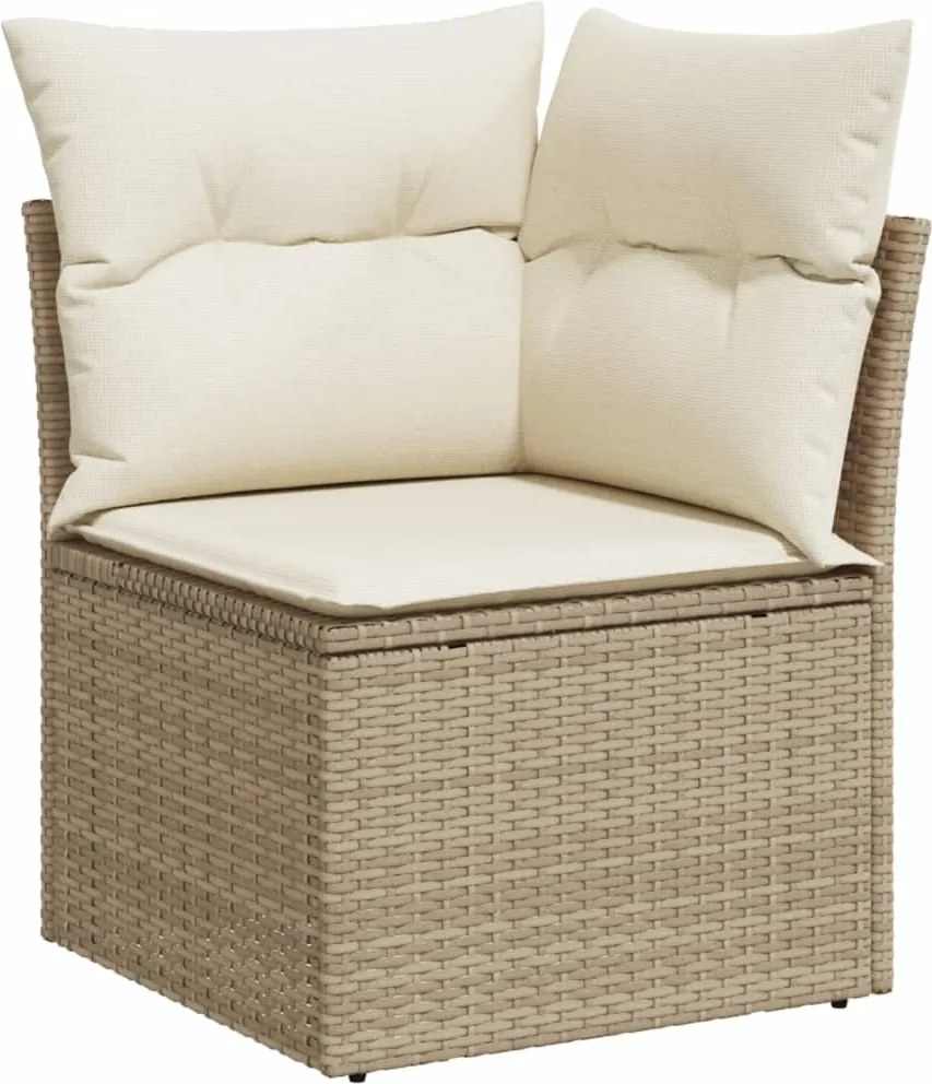5dílná zahradní sedací souprava s poduškami béžová polyratan 3266558