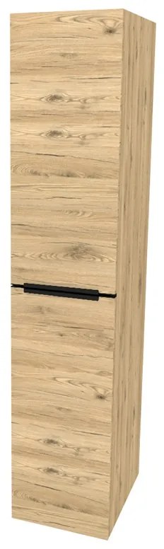 Mereo Mailo, koupelnová skříňka vysoká 170 cm, černé madlo, Multidecor, Dub San remo sand CN594LPBDSAN