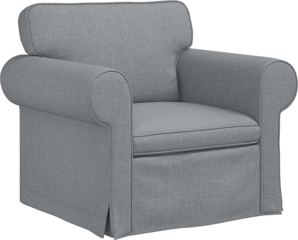 Set pohovek 2 ks Světle šedá textil 3407530
