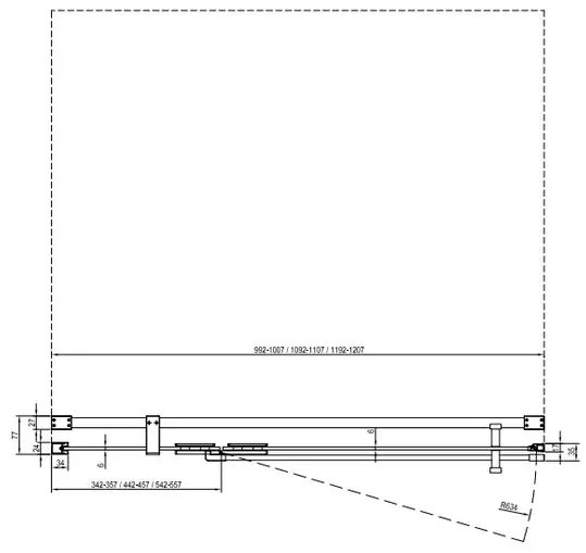 Ravak Cool Sprchové dveře, 110 cm, černá+transparent  COSD2-110 X0VVDC300Z1