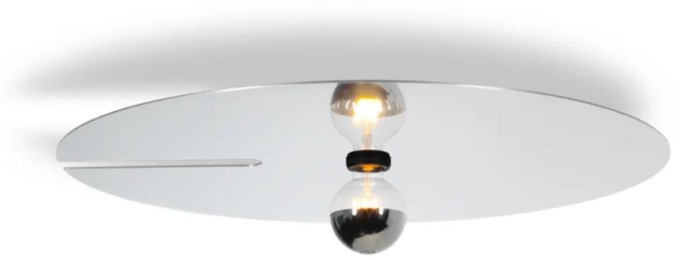 Stropní či nástěnné zrcadlové svítidlo Mirro Ceiling / Wall Barevná varianta: Černá / Lesklý hliník, Průměr: 750 mm