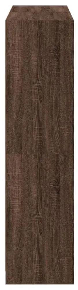 Petromila Knihovna s dvířky hnědý dub 136x37x142 cm kompozitní dřevo