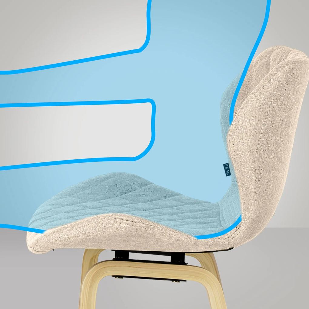 Barová židle Highhill - látkové čalounění | krémová