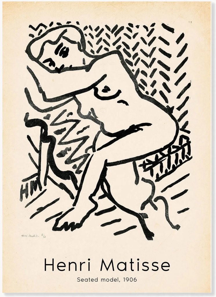 Plakát Henri Matisse - Seated Model