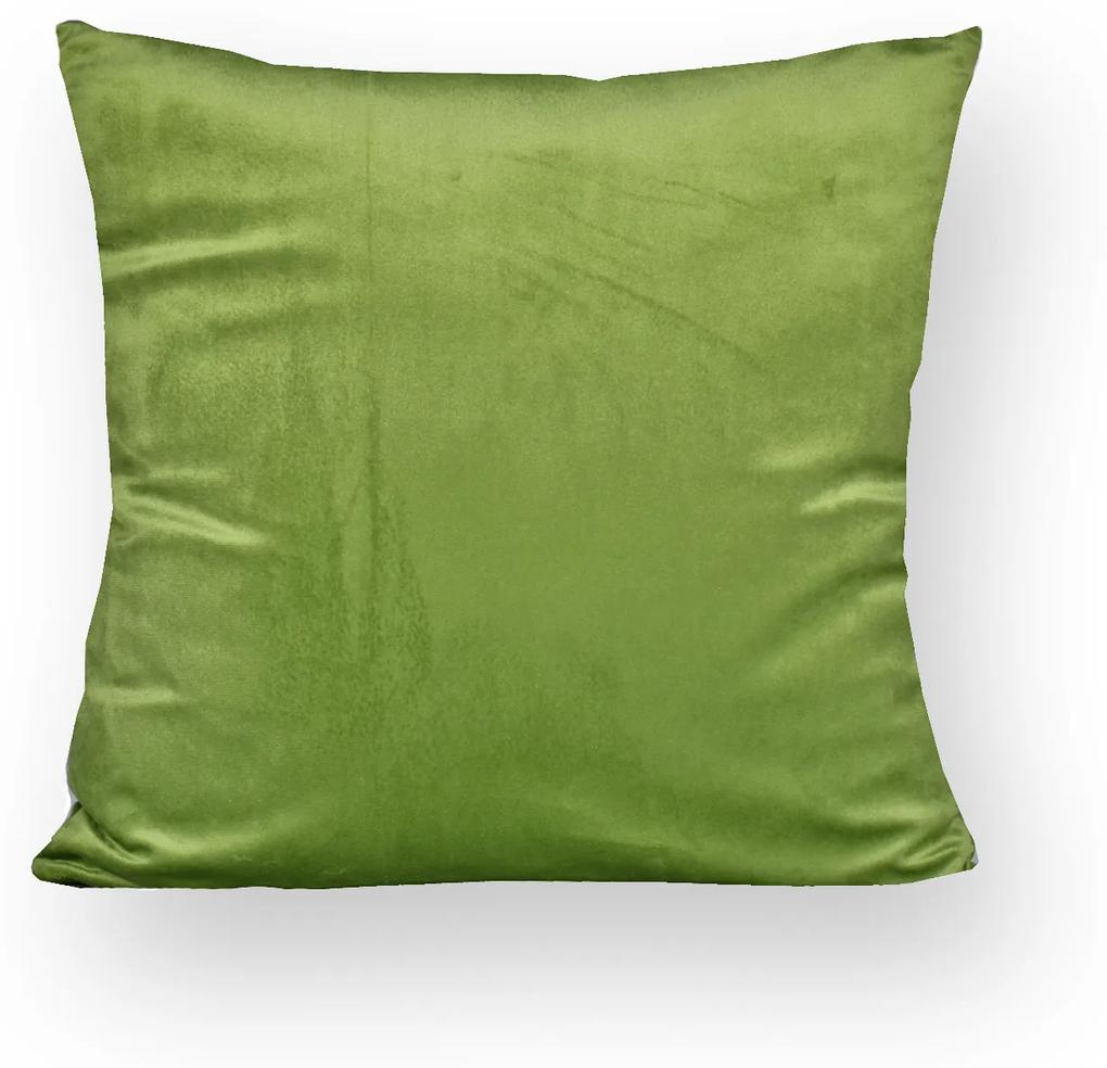 GADEO dekorační povlak na polštář VELVET zelená Rozměr: 80x80 cm